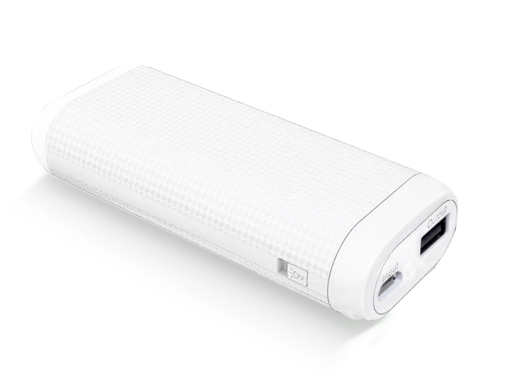 POWER BANK 4000 mAh BLANCHE + CABLE | Groupe Normand
